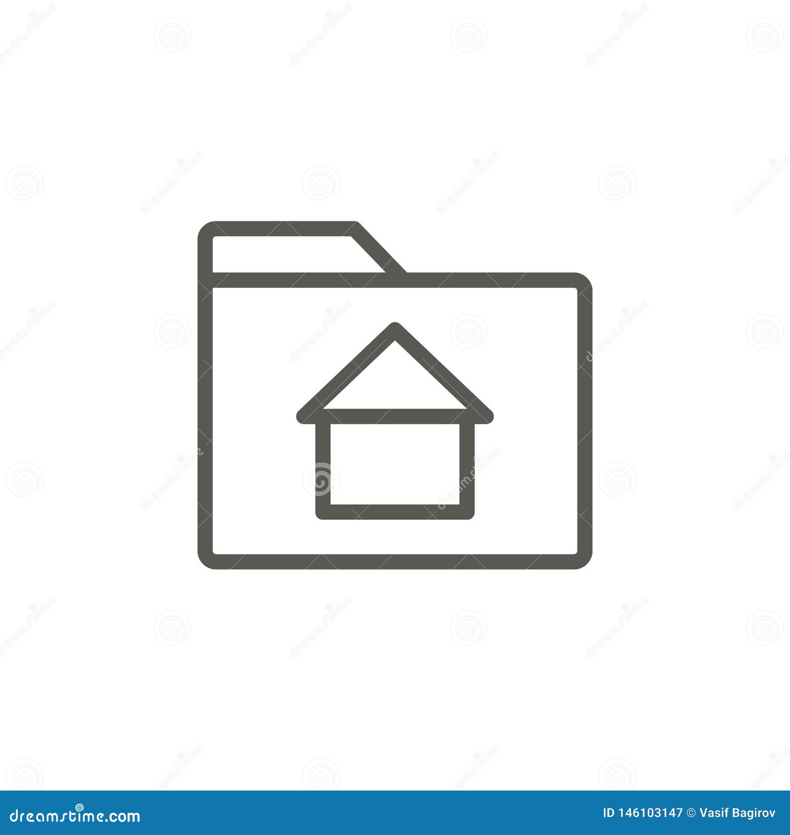Folder, Home, House Vector Icon. Simple Element Illustration from UI ...