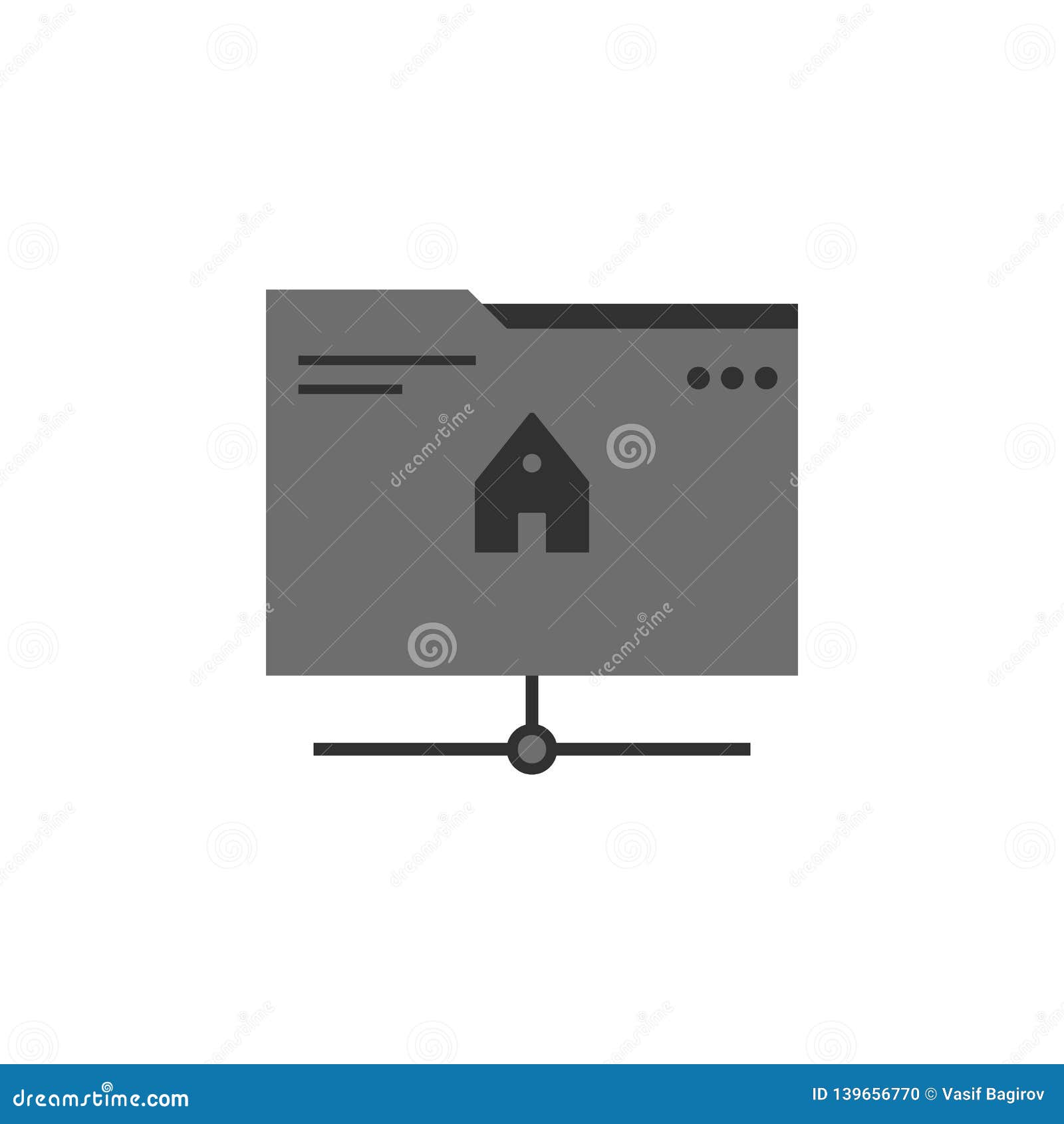 Folder, Home, Site . Element of Web Development. Vector Icon Stock ...