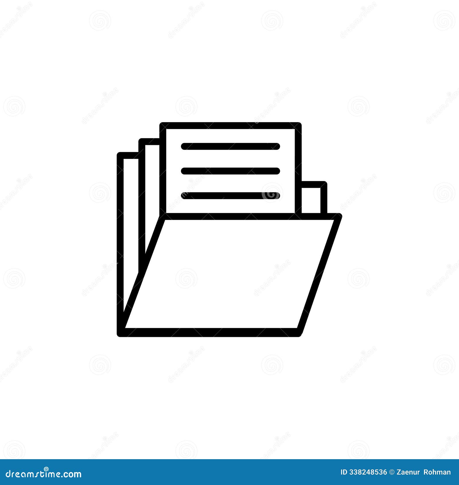 Folder icon stock vector. Illustration of logo, drawing - 338248536