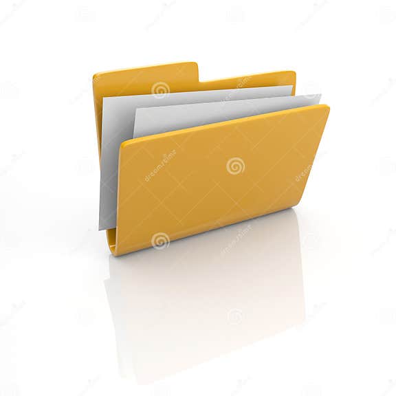 Folder icon 3d stock illustration. Illustration of shadow - 9507338