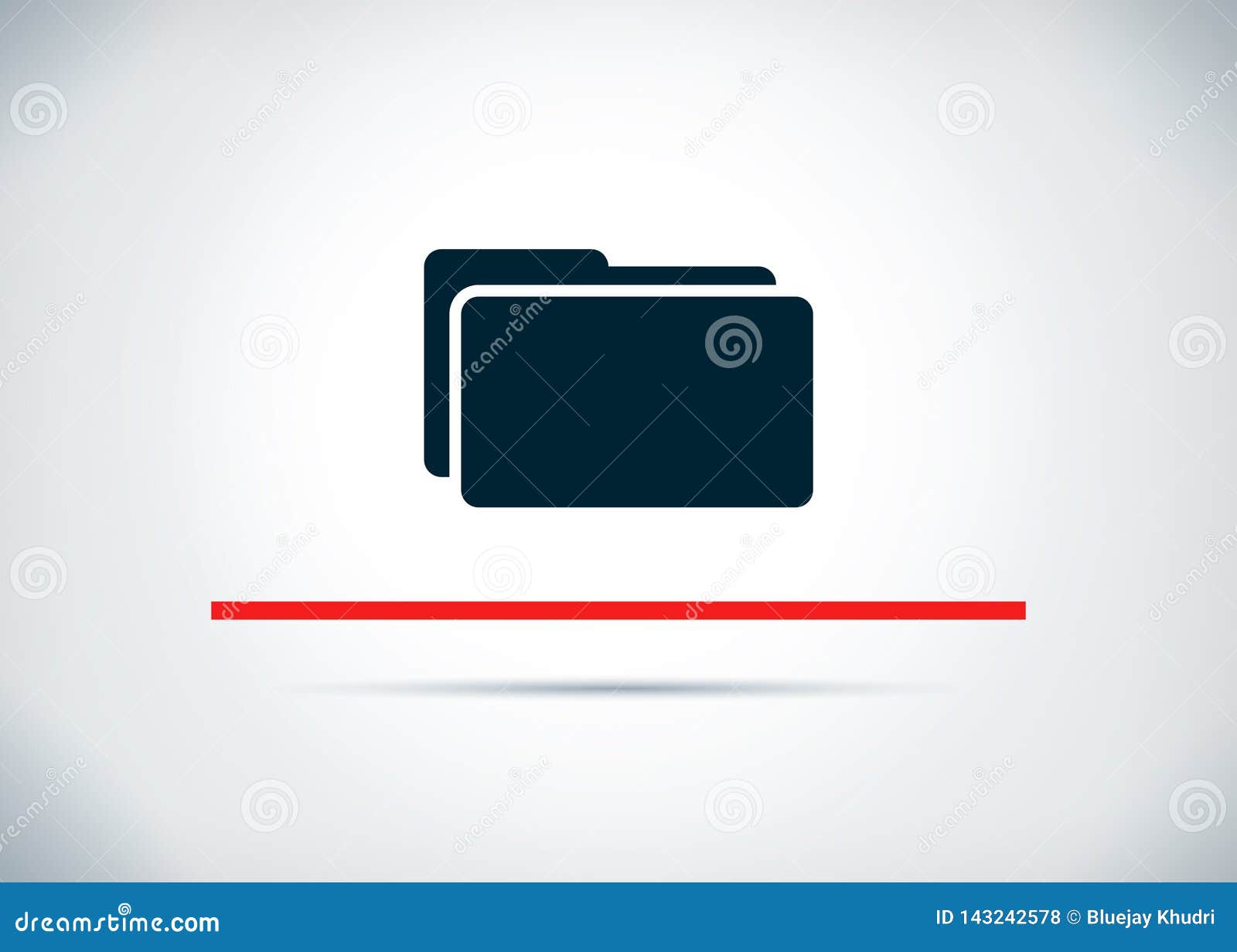 Folder Icon Abstract Flat Background Design Illustration Stock ...