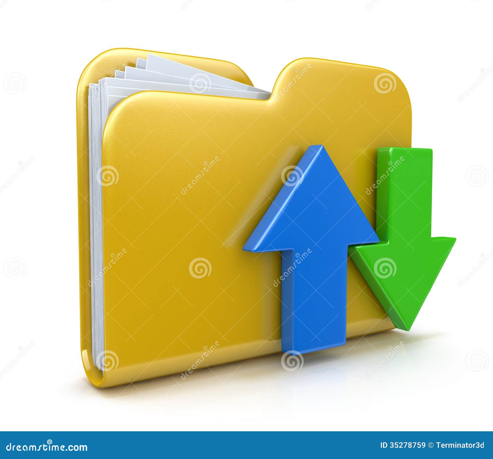 Folder icon and arrows stock illustration. Illustration of project ...