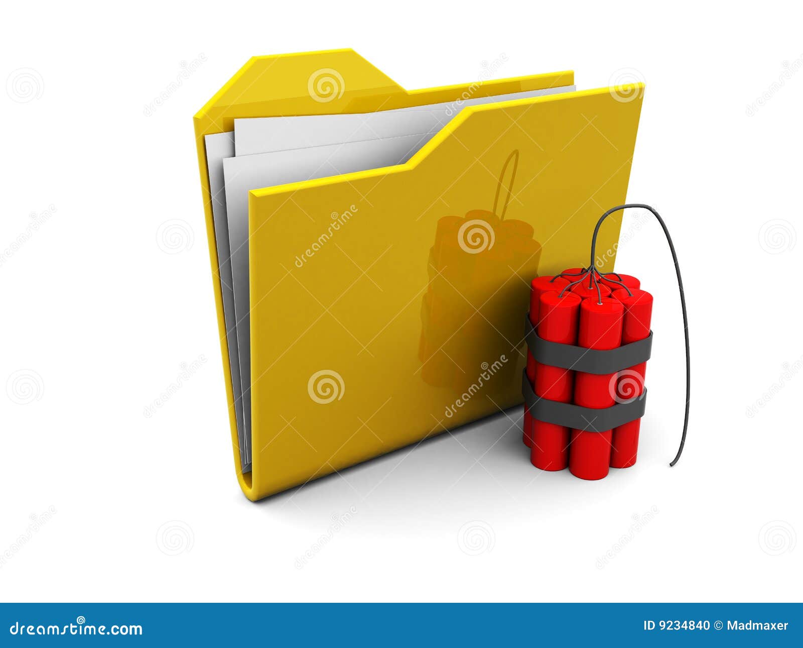 Folder Icon With Bomb Royalty-Free Illustration | CartoonDealer.com ...