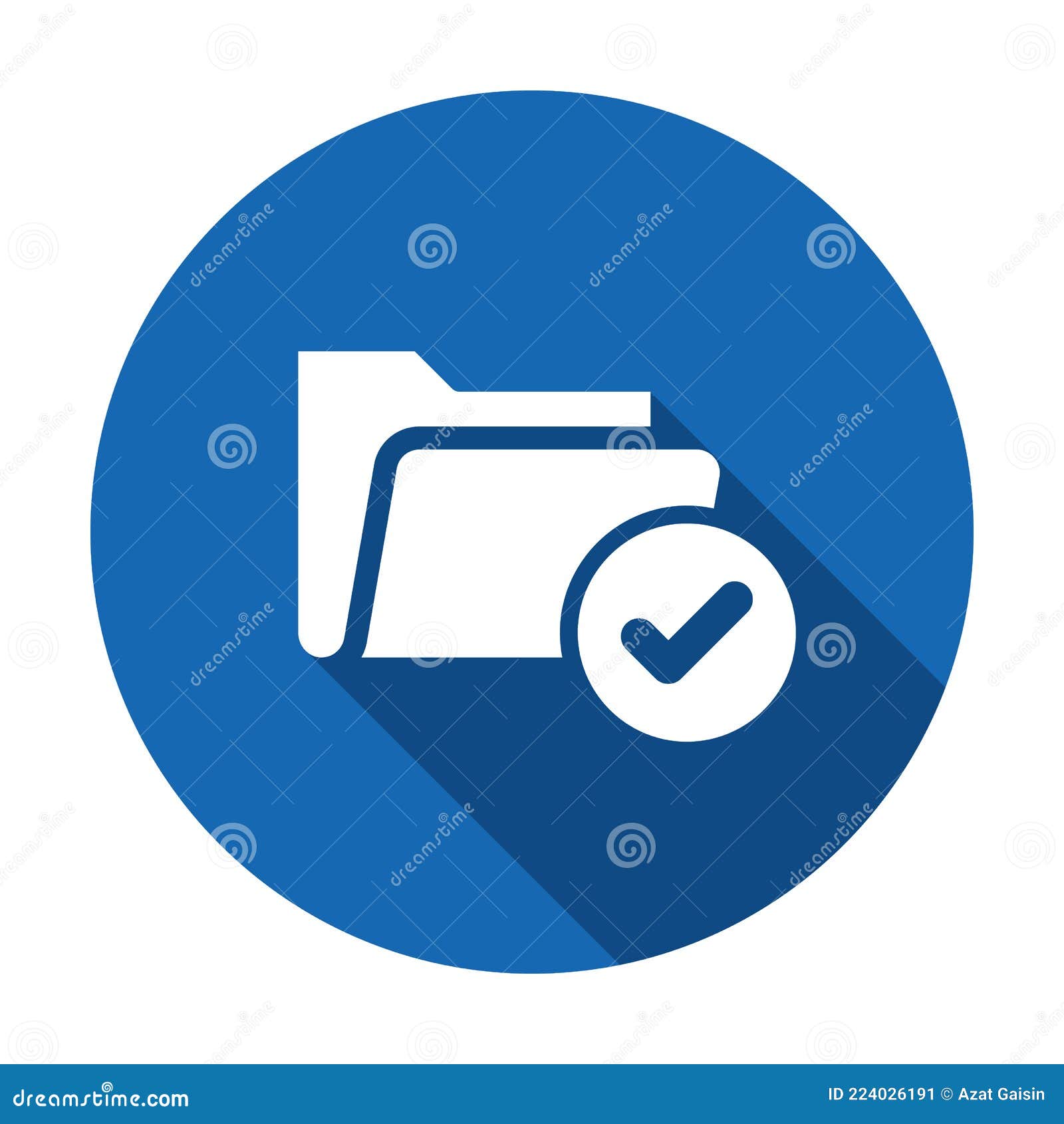 Folder Icon, Business Icon With Check Sign. Folder Icon And Approved ...