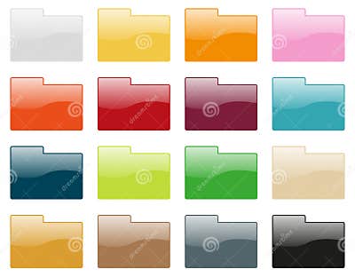 Folder icon collection stock vector. Illustration of pink - 36538469