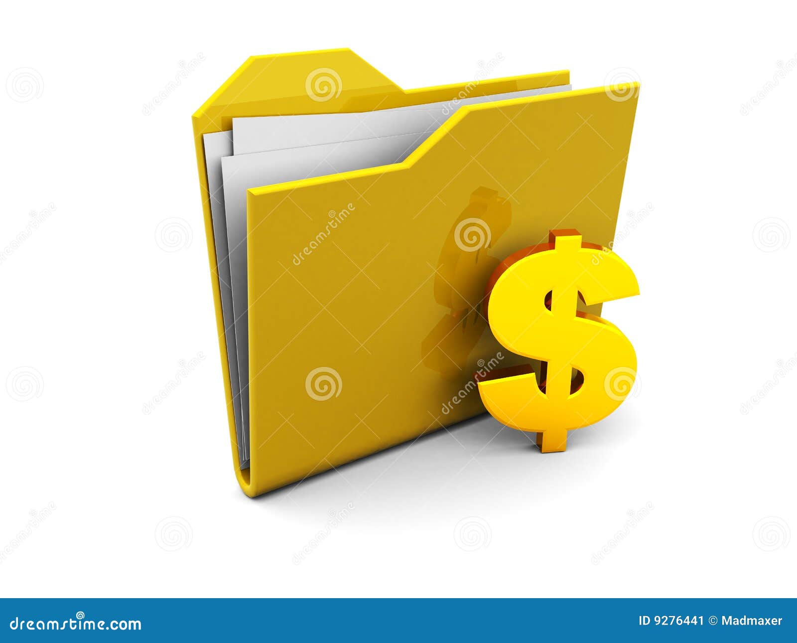 Folder icon with dollar stock illustration. Illustration of shape - 9276441