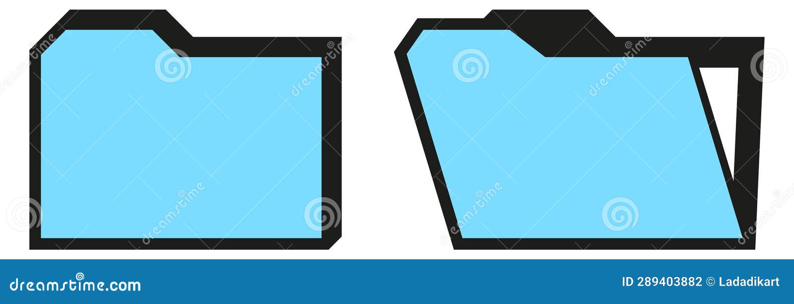 Folder Icon. File System Blue Retro Symbol Stock Vector - Illustration ...