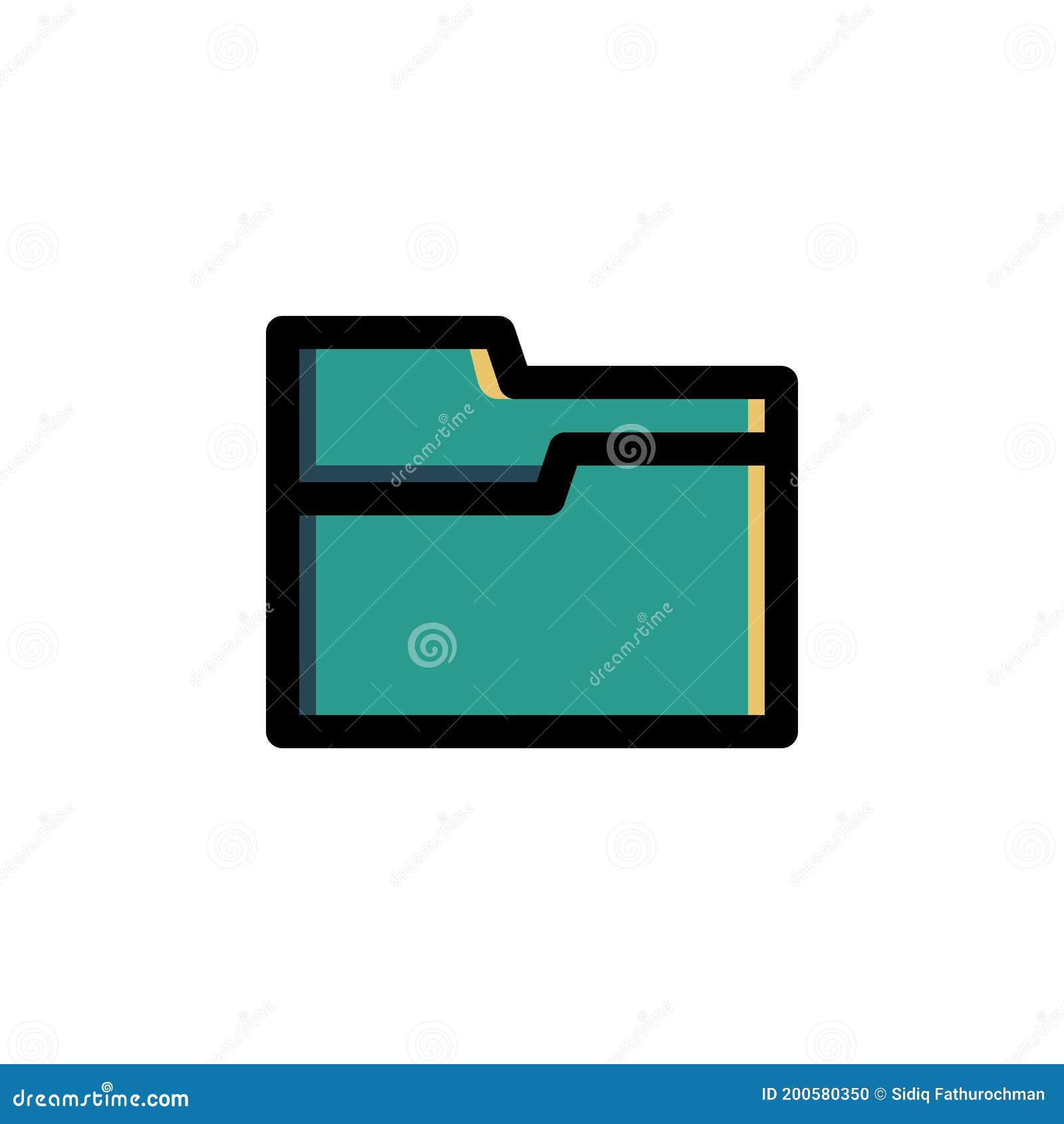 Folder Icon stock vector. Illustration of logo, interface - 200580350