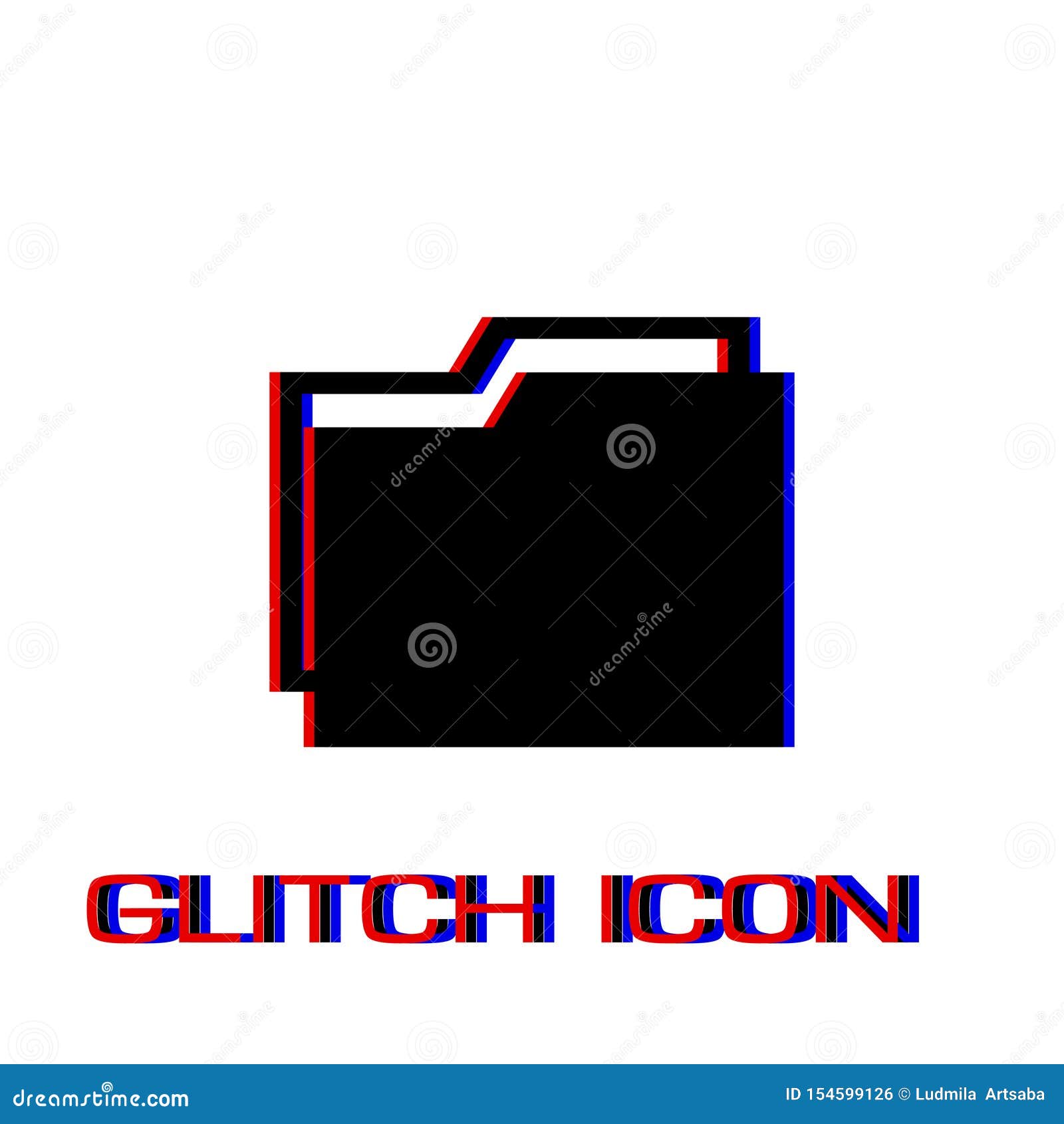 Folder icon flat stock illustration. Illustration of interface - 154599126