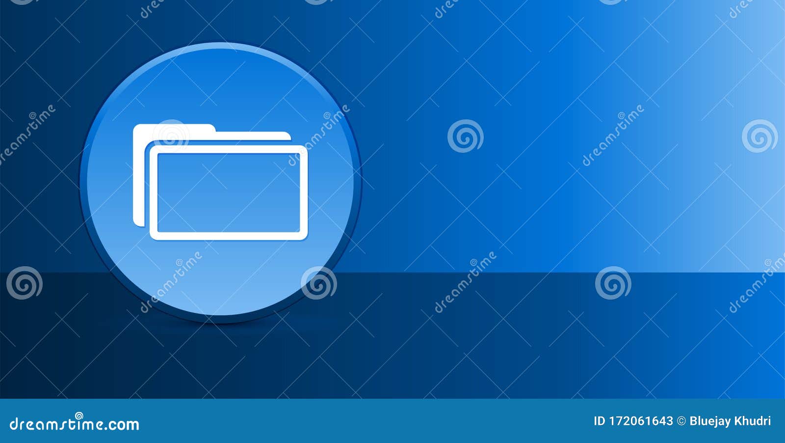 Folder Icon Glassy Modern Blue Button Abstract Background Stock ...