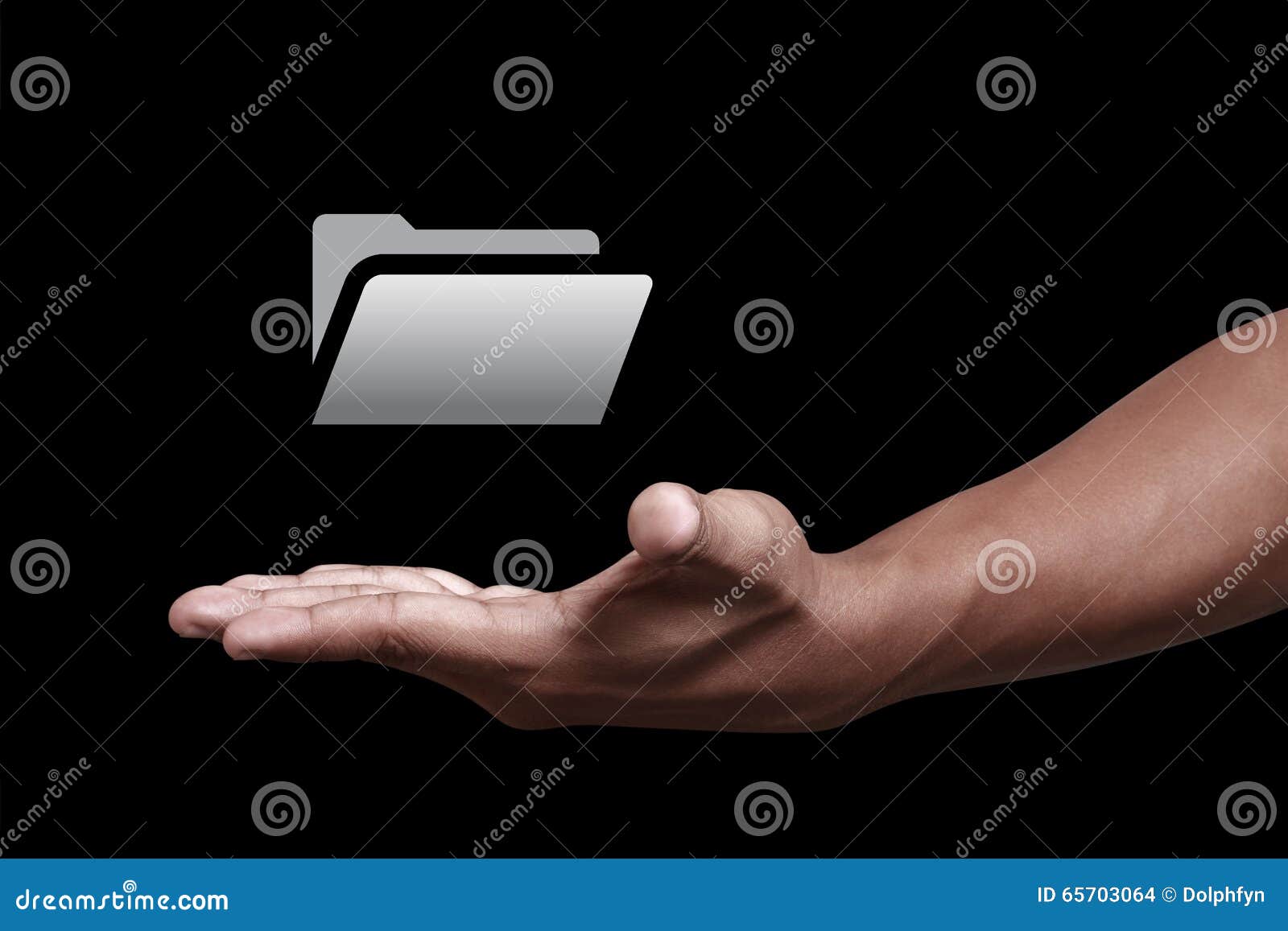 Folder icon on hand stock photo. Image of concept, equipment - 65703064
