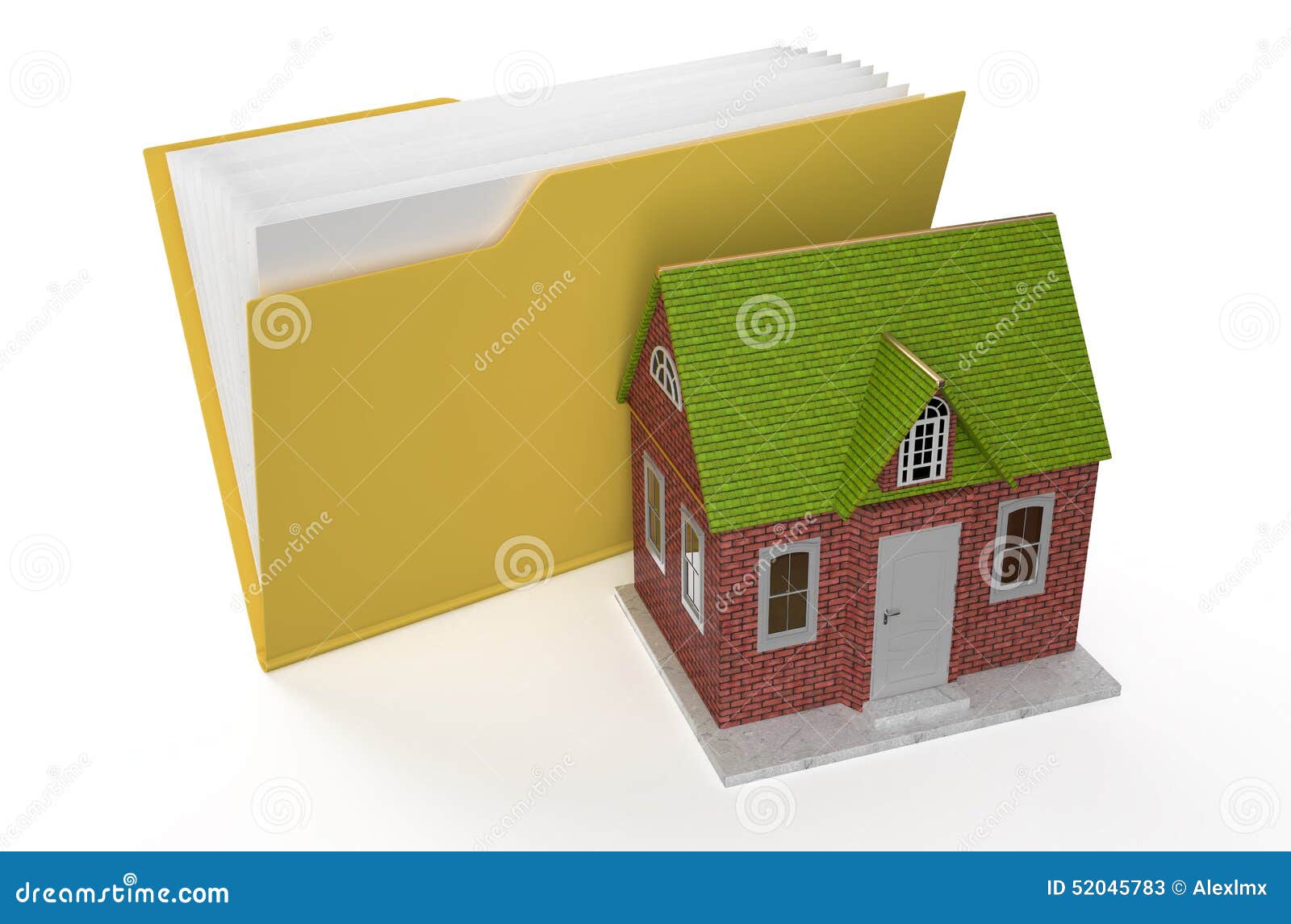 Folder-icon with home stock illustration. Illustration of cottage ...
