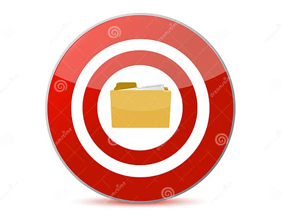 Folder Icon Inside a Target Illustration Design Stock Vector ...