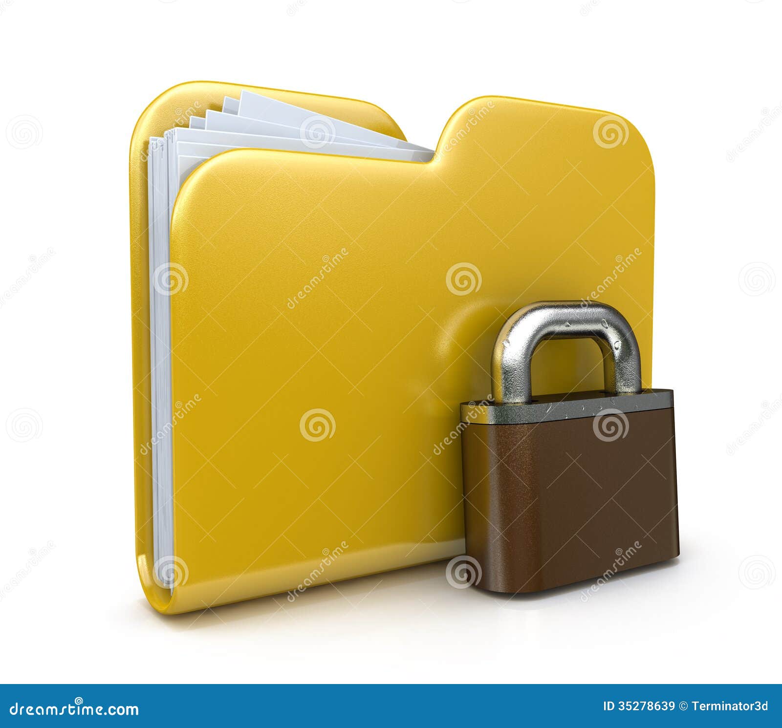 Folder icon and lock stock illustration. Illustration of privacy - 35278639