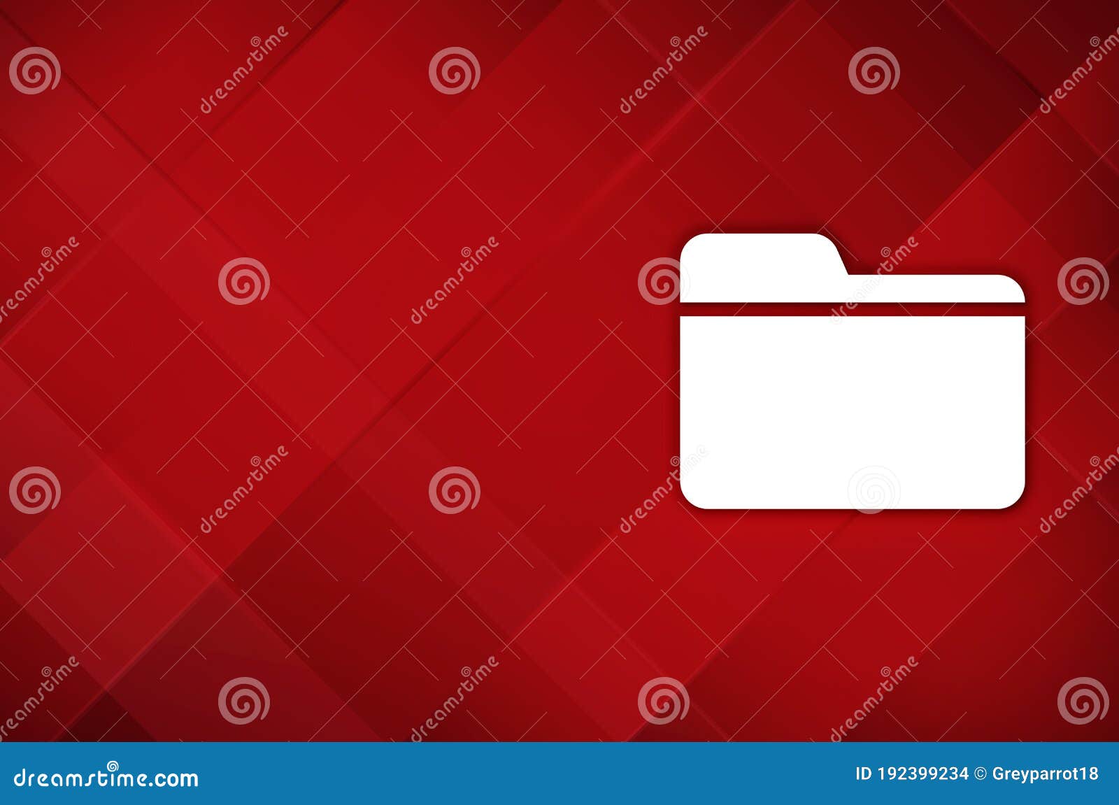 Folder Icon Modern Layout Design Abstract Red Background Illustration ...