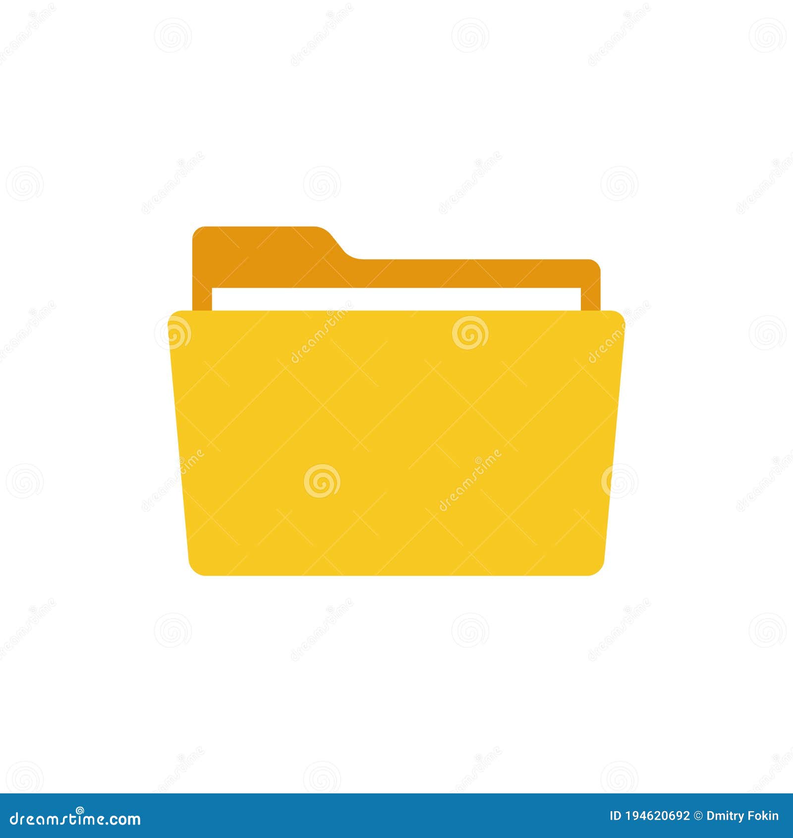 Folder Icon, Modern Minimal Flat Design Style, Vector Illustration ...