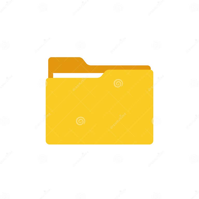 Folder Icon, Modern Minimal Flat Design Style, Vector Illustration ...