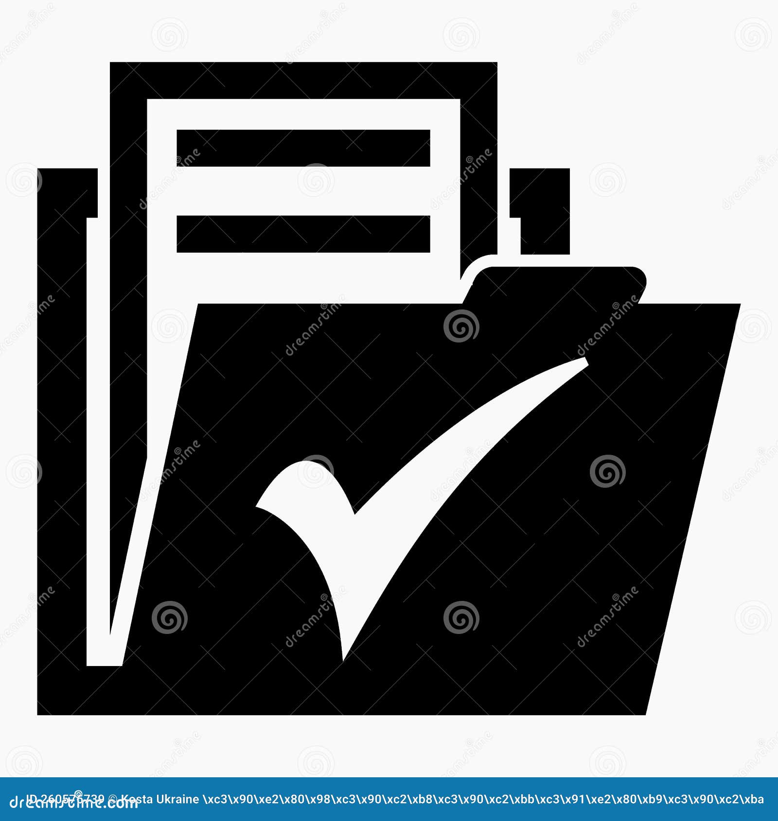 Folder Icon and Ok. Folder Selection Stock Vector - Illustration of ...