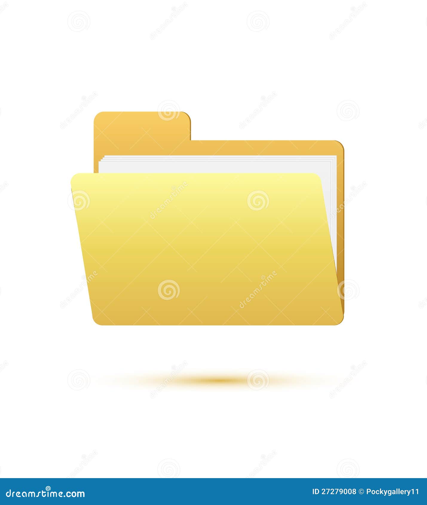 Folder icon with paper stock vector. Illustration of icon - 27279008