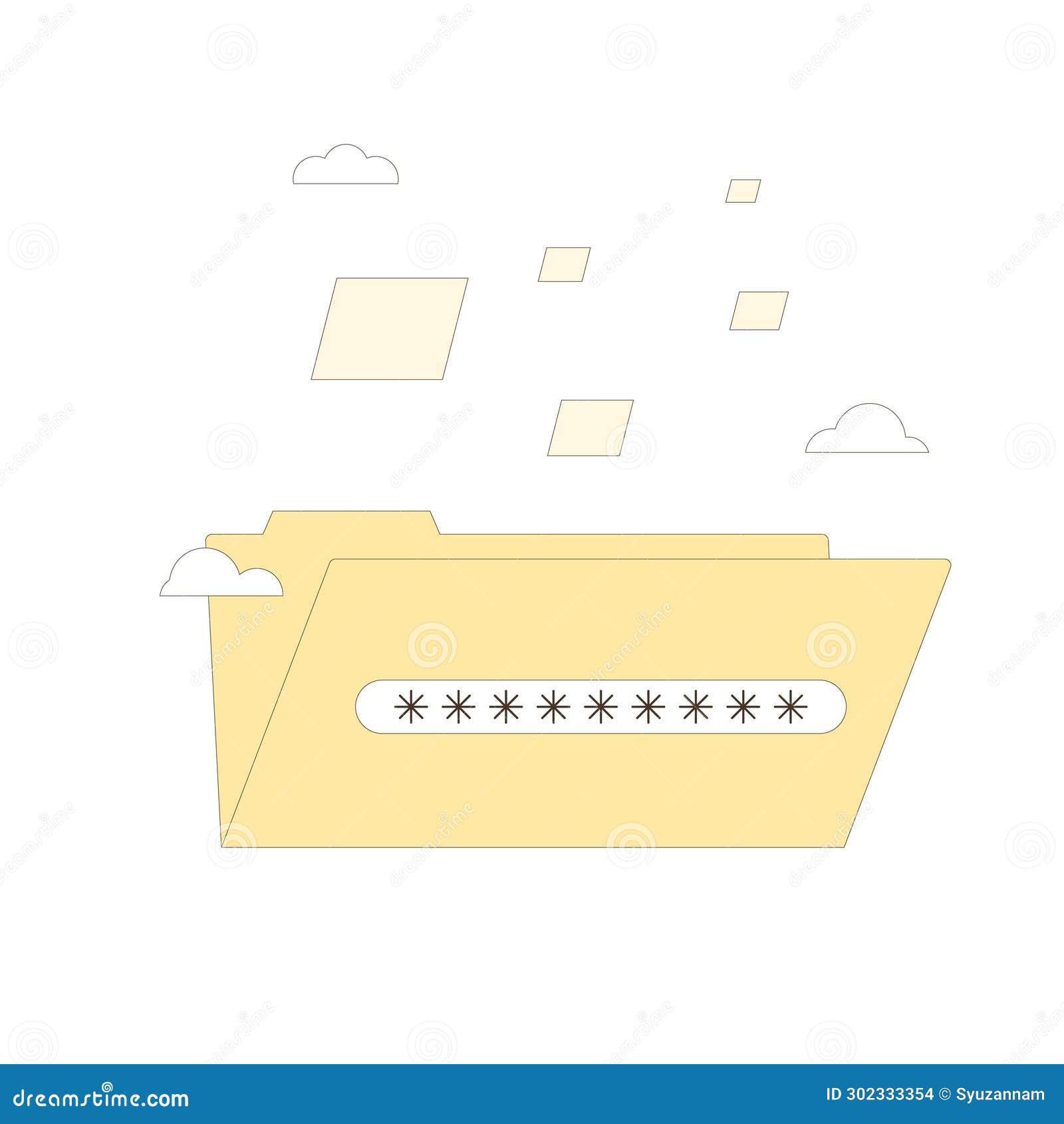 Folder Icon. Personal Data Protection Concept Stock Vector ...