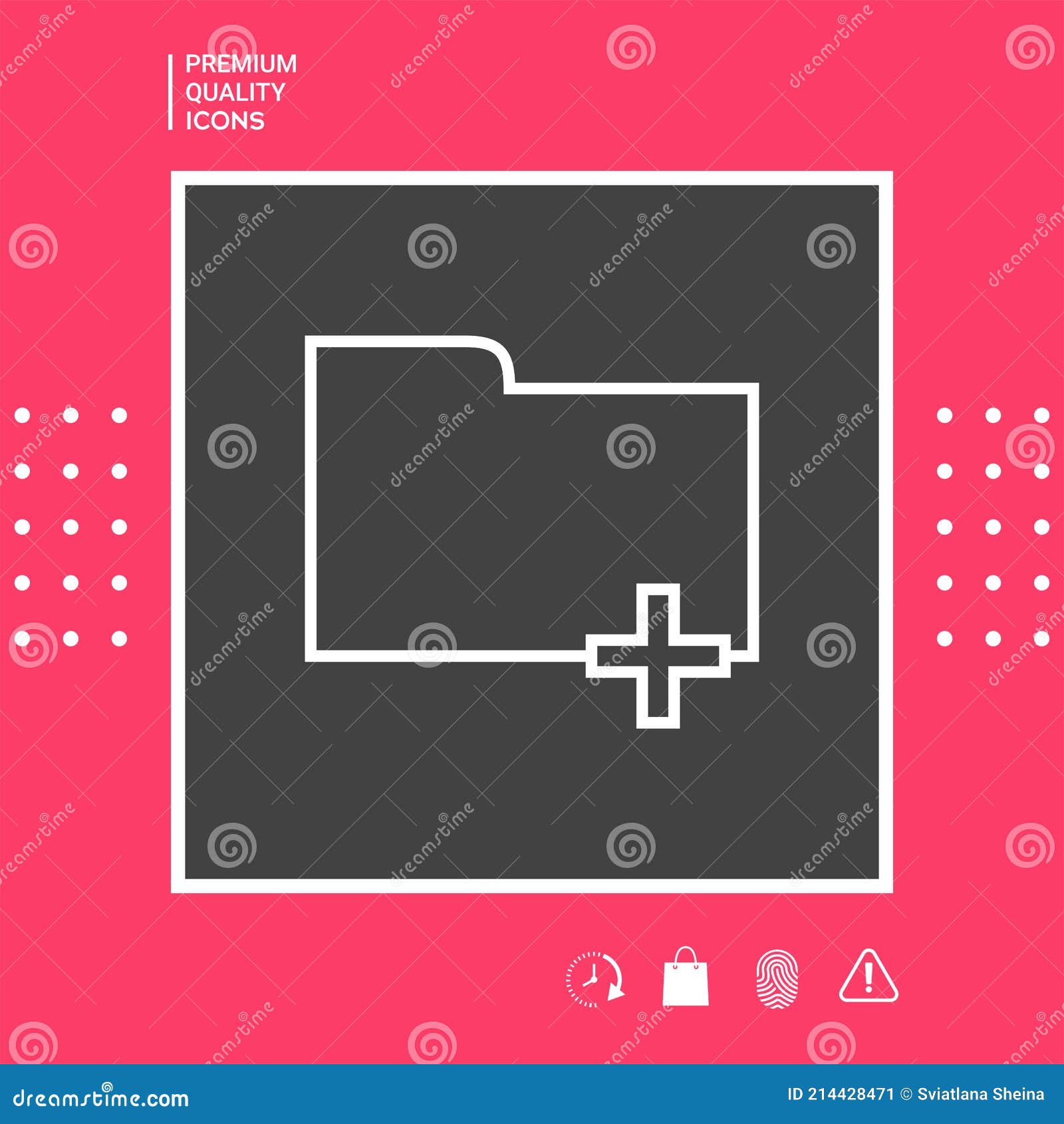 Folder Icon with Plus Sign - Add, Attach, Create a Folder or a New ...