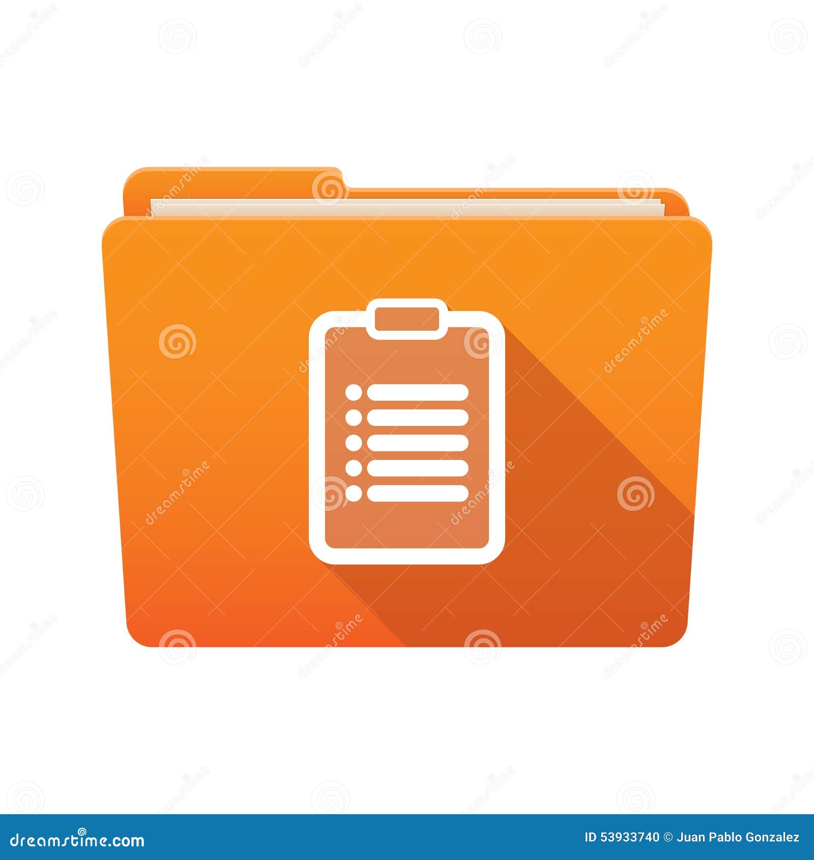 Folder icon with a report stock illustration. Illustration of data ...