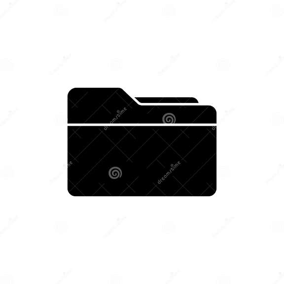Folder Icon Set. Computer Data File Vector Symbol. Simple Project Web ...
