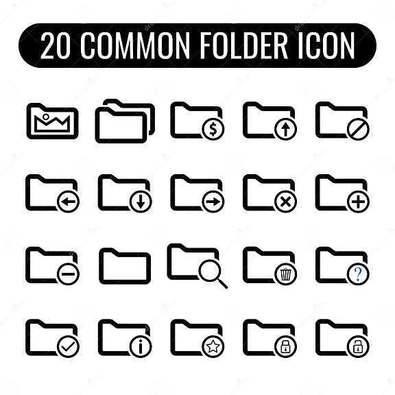 Folder icon set design stock vector. Illustration of paste - 213973211