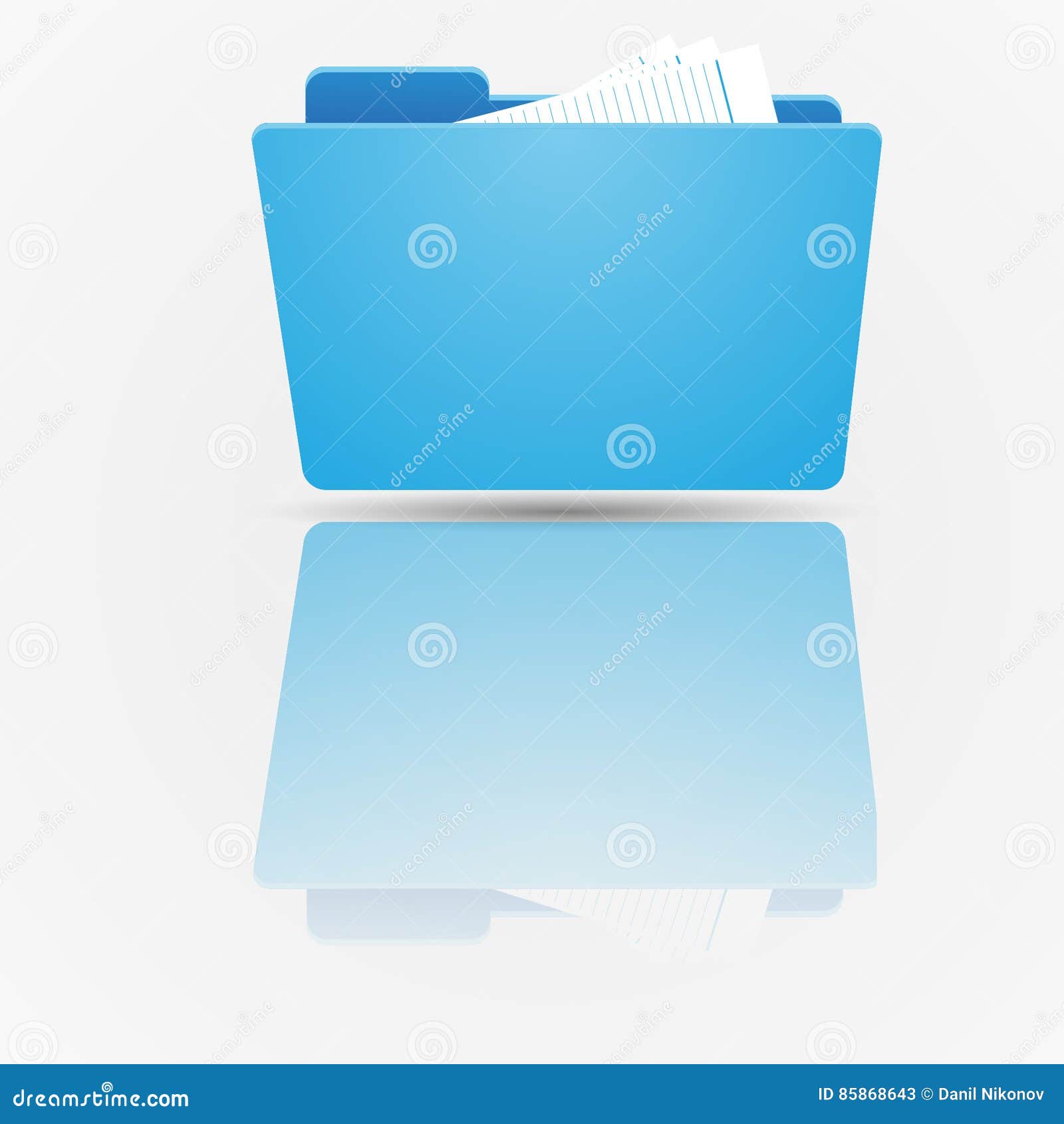 Blue Open Folder Icon