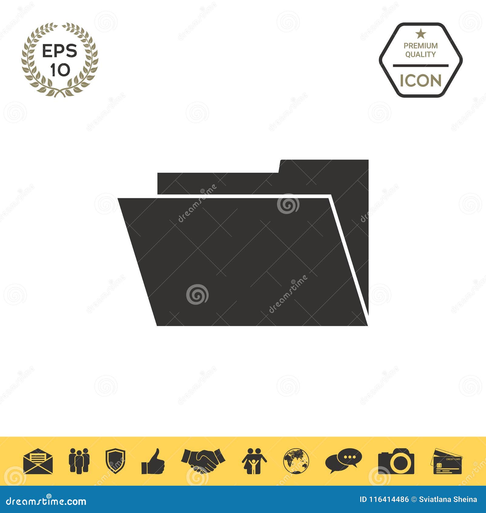 Folder icon symbol stock vector. Illustration of icon - 116414486