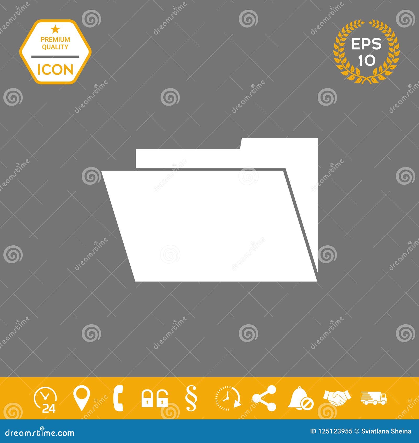 Folder Icon Symbol . Graphic Elements for Your Design Stock Vector ...