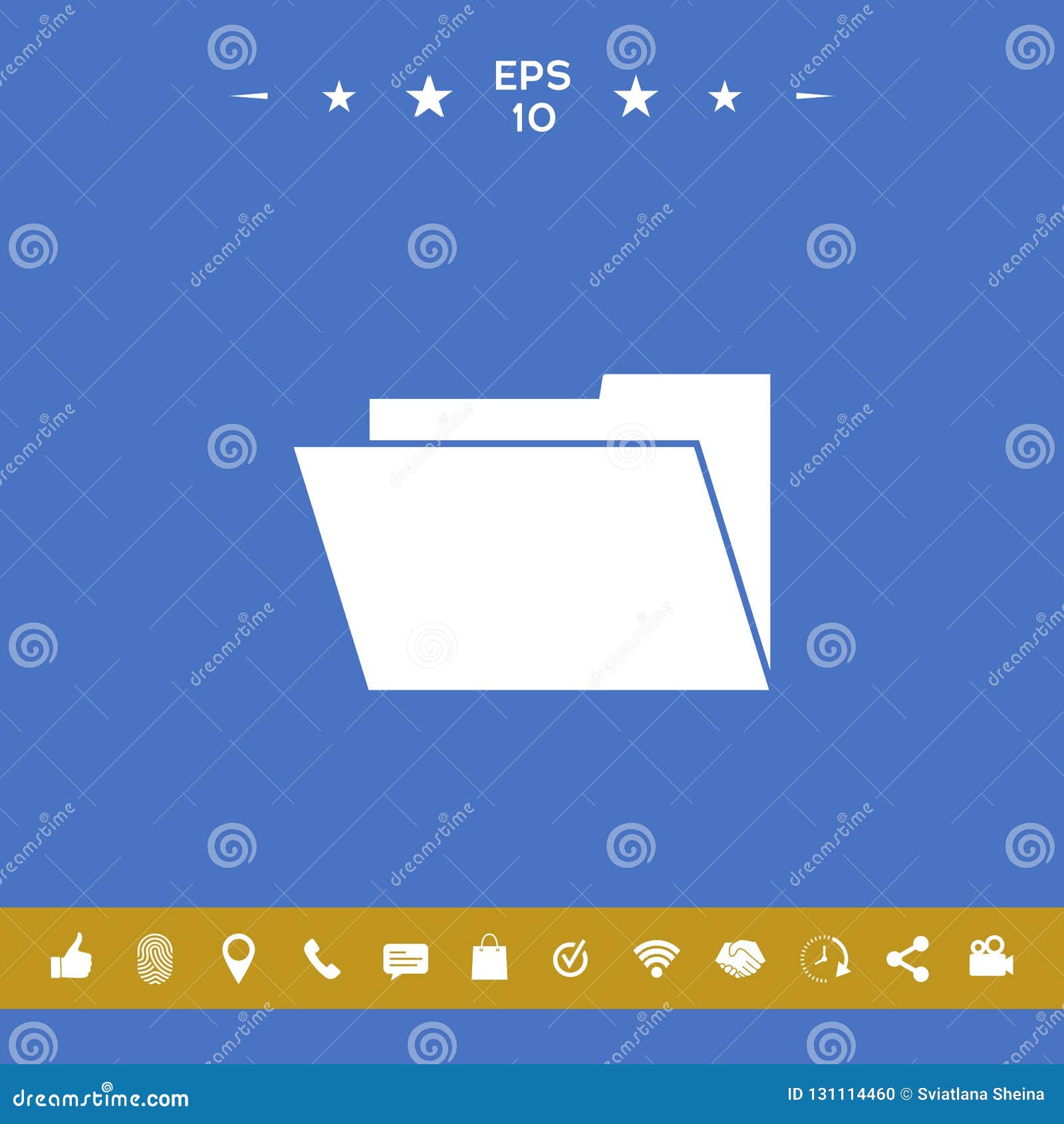 Folder icon symbol stock vector. Illustration of file - 131114460