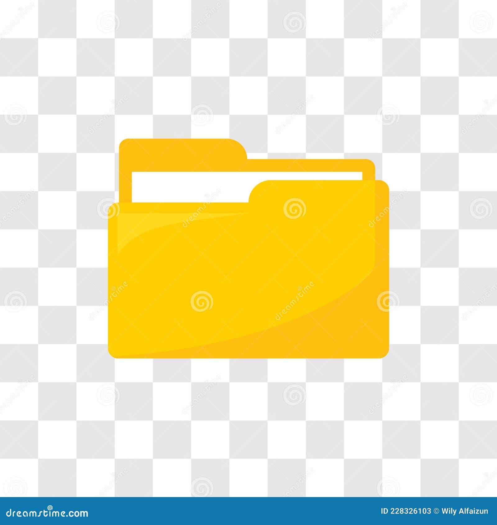 Folder Icon Simple Coloured, Cute Style Stock Vector - Illustration of ...