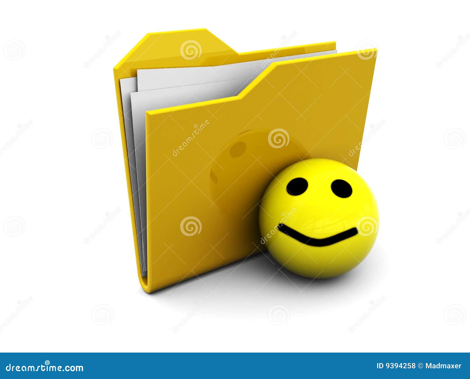 Folder icon with smiley stock illustration. Illustration of face - 9394258