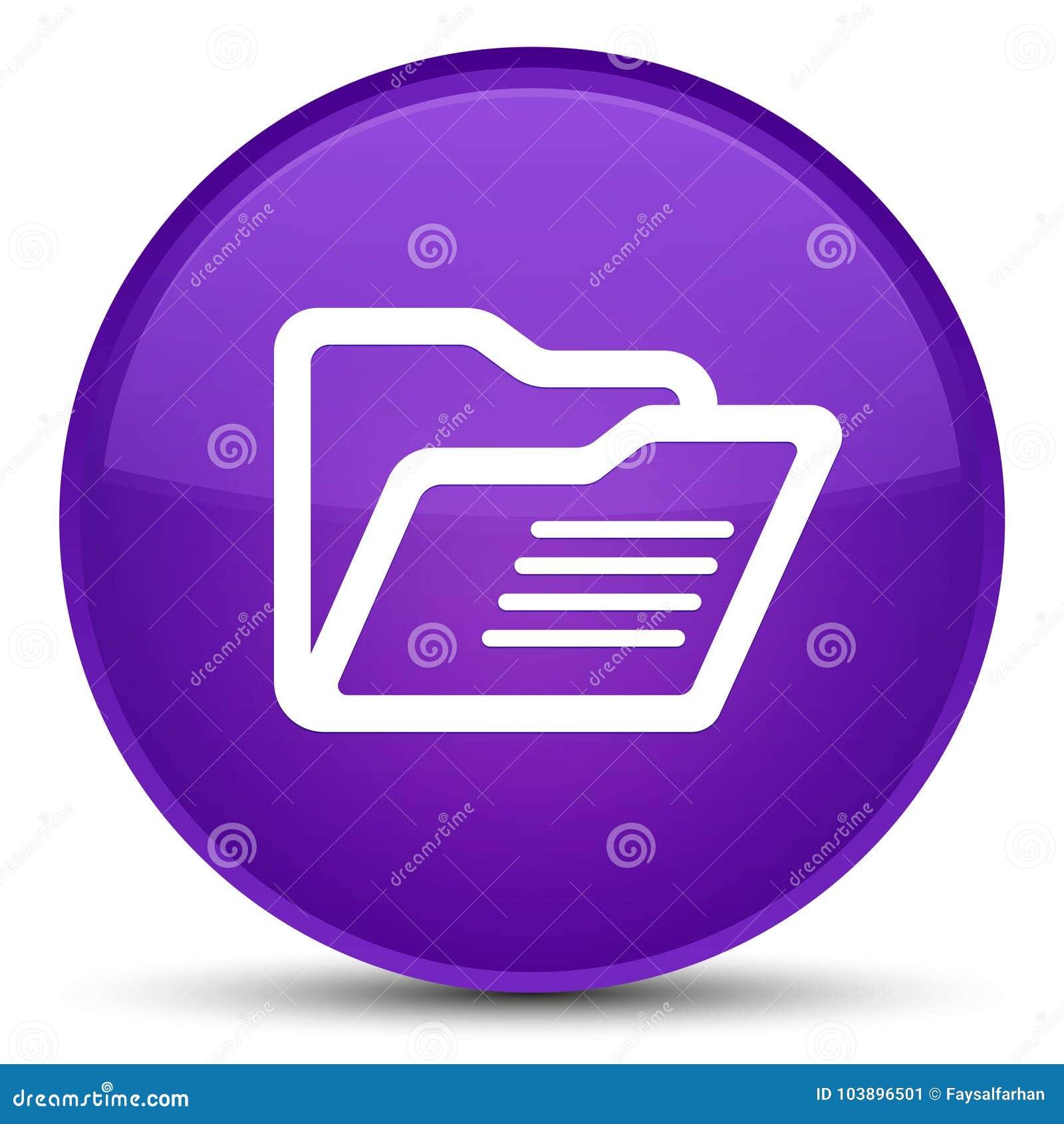 Folder Icon Special Purple Round Button Stock Illustration ...