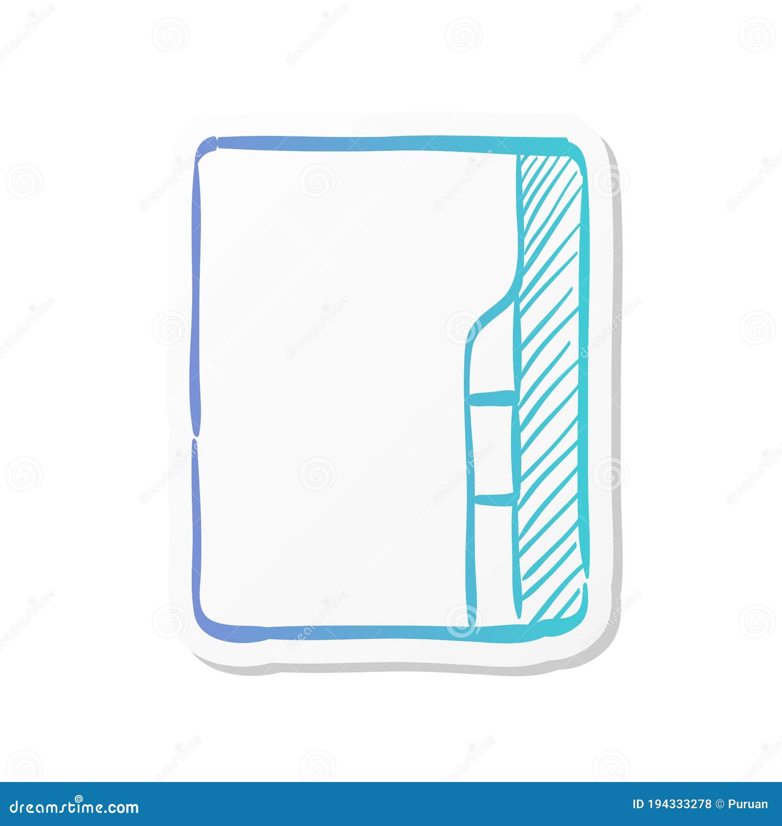 Sticker Style Icon - Folder Stock Vector - Illustration of archive ...