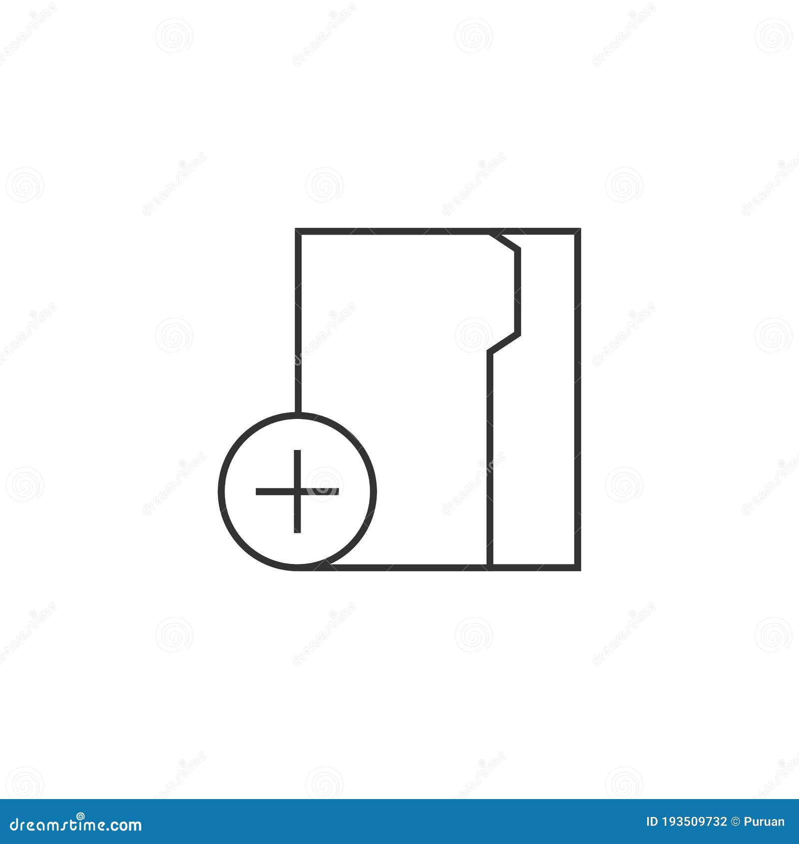 Outline icon - Folder stock vector. Illustration of folder - 193509732