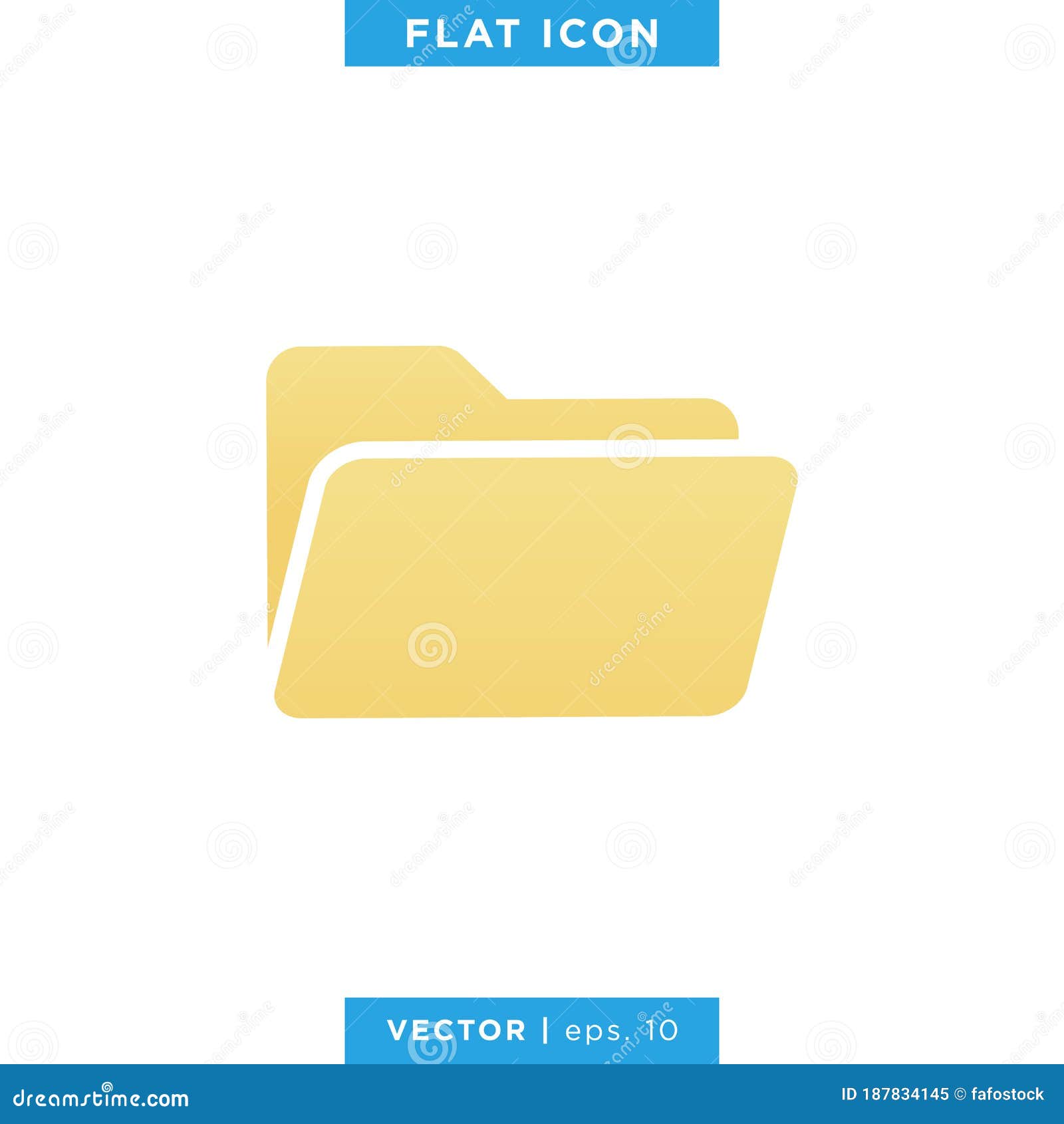 Folder Icon Vector Design Template Stock Vector - Illustration of ...