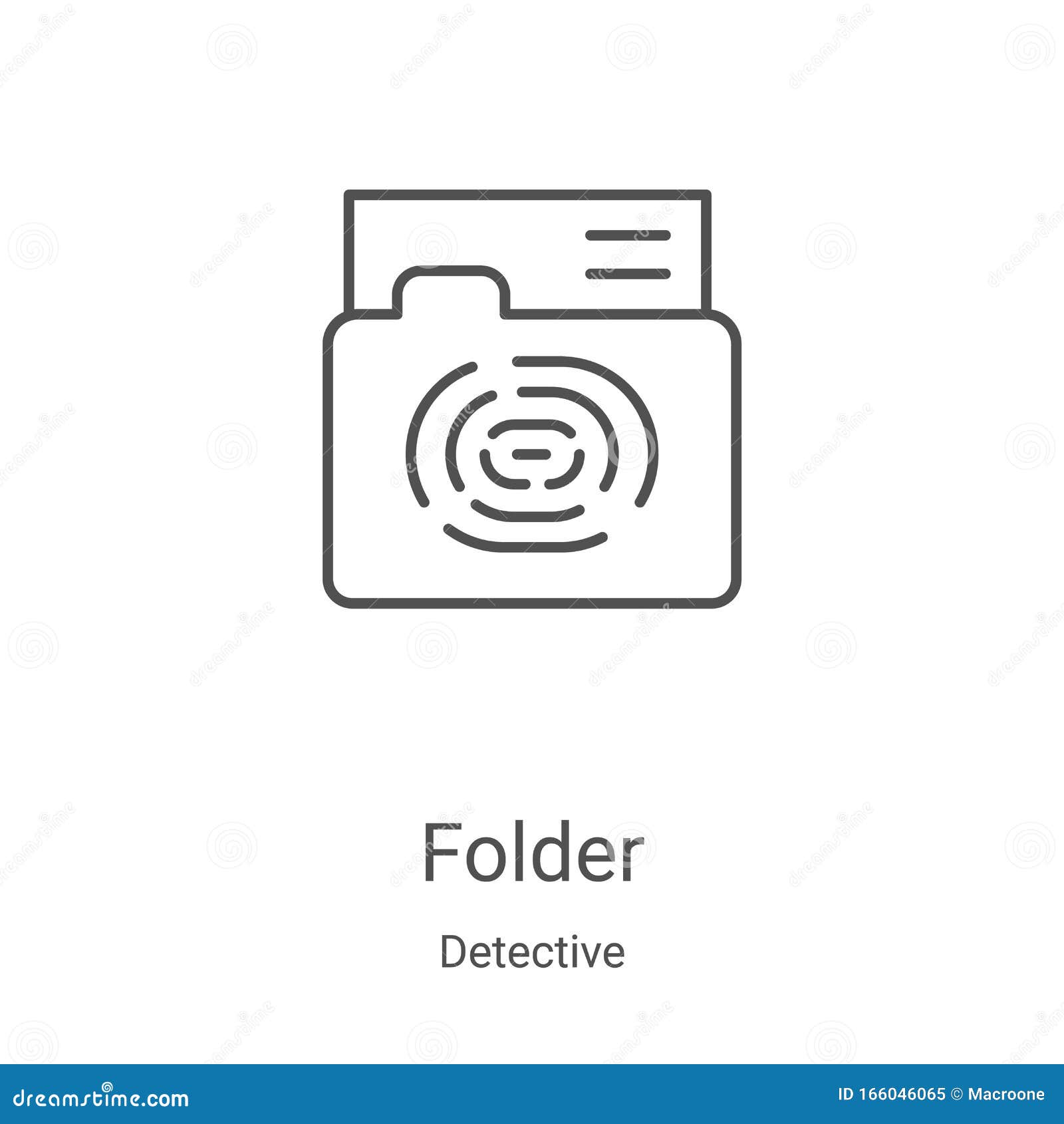 Folder Icon Vector from Detective Collection. Thin Line Folder Outline ...