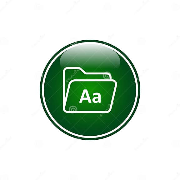 Folder Icon Vector Inside Glossy Circle Template Stock Vector ...