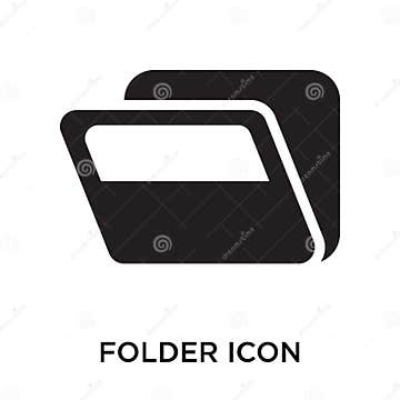 Folder Icon Vector Sign and Symbol Isolated on White Background, Folder ...