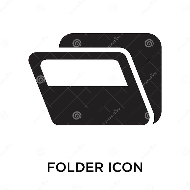 Folder Icon Vector Sign and Symbol Isolated on White Background, Folder ...