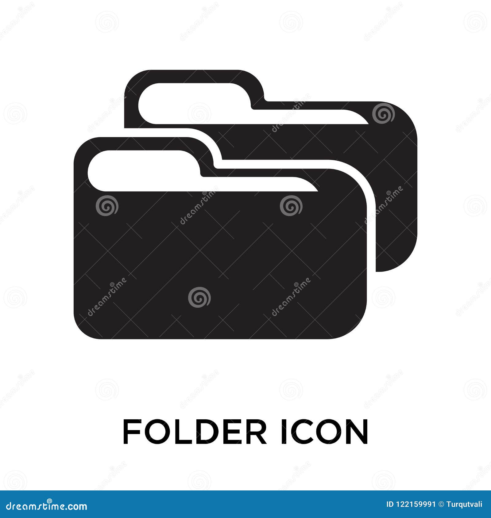 Folder Icon Vector Sign and Symbol Isolated on White Background, Folder ...