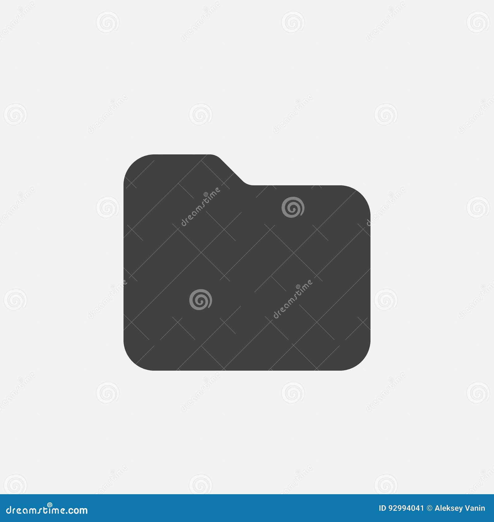 Folder Icon, Vector Logo Illustration, Pictogram Isolated on White ...