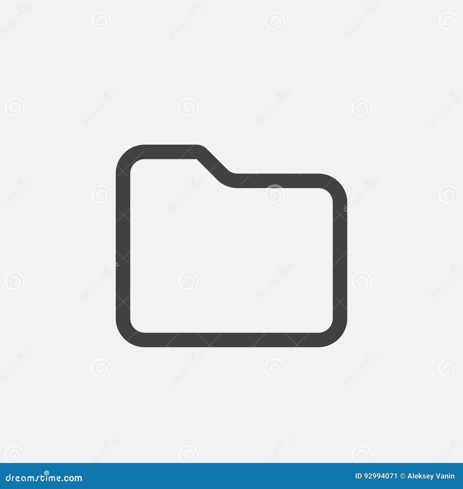 Folder Icon, Vector Logo Illustration, Pictogram Isolated on White ...