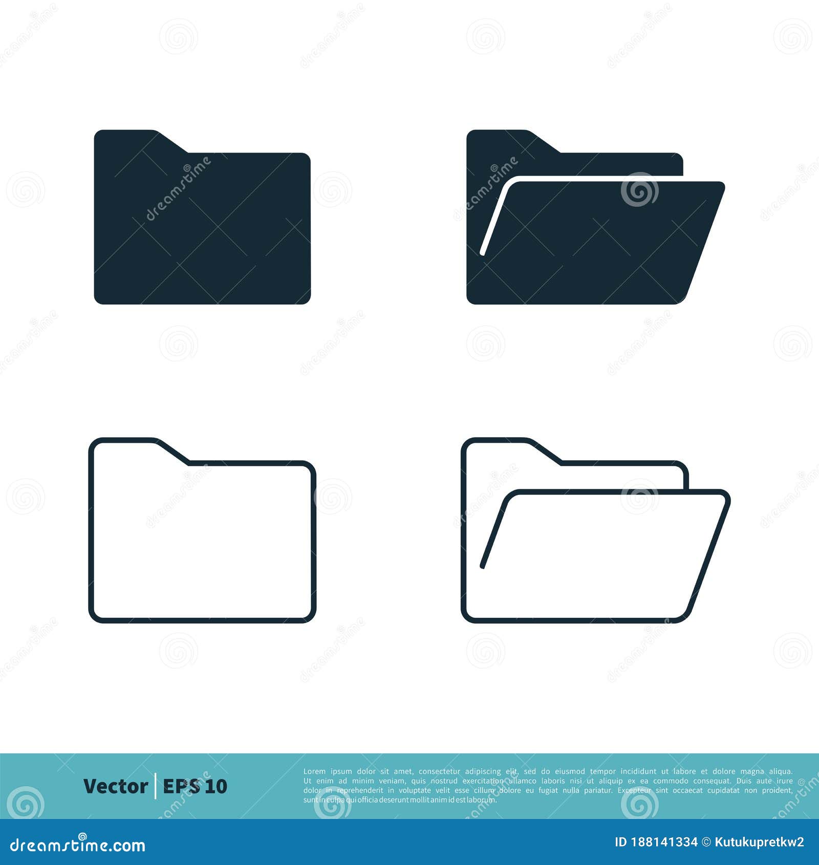 Folder Icon Vector Logo Template Illustration Design. Vector EPS 10 ...