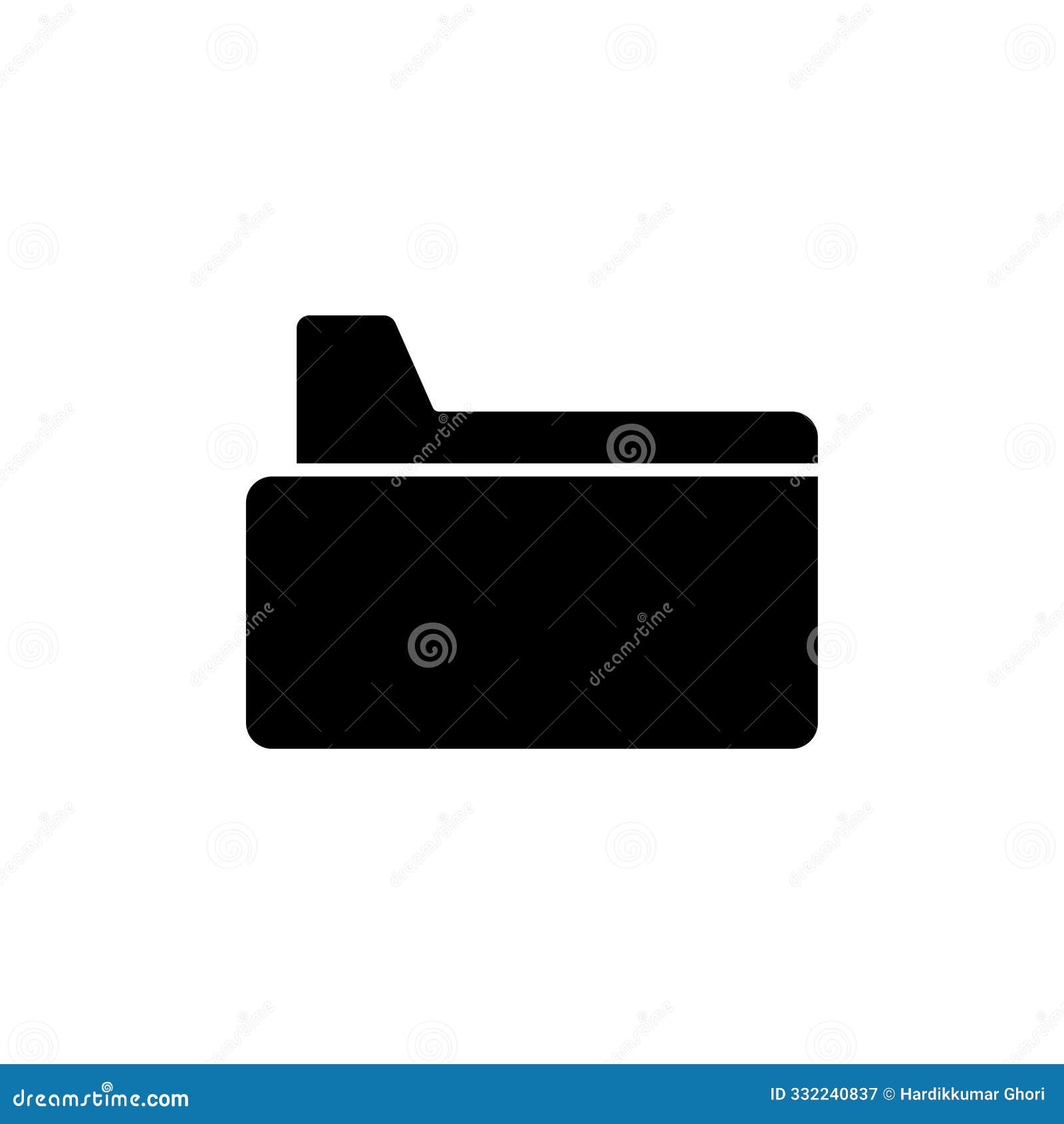 Folder Icon Set. Computer Data File Vector Symbol. Simple Project Web Folder Sign in Black ...