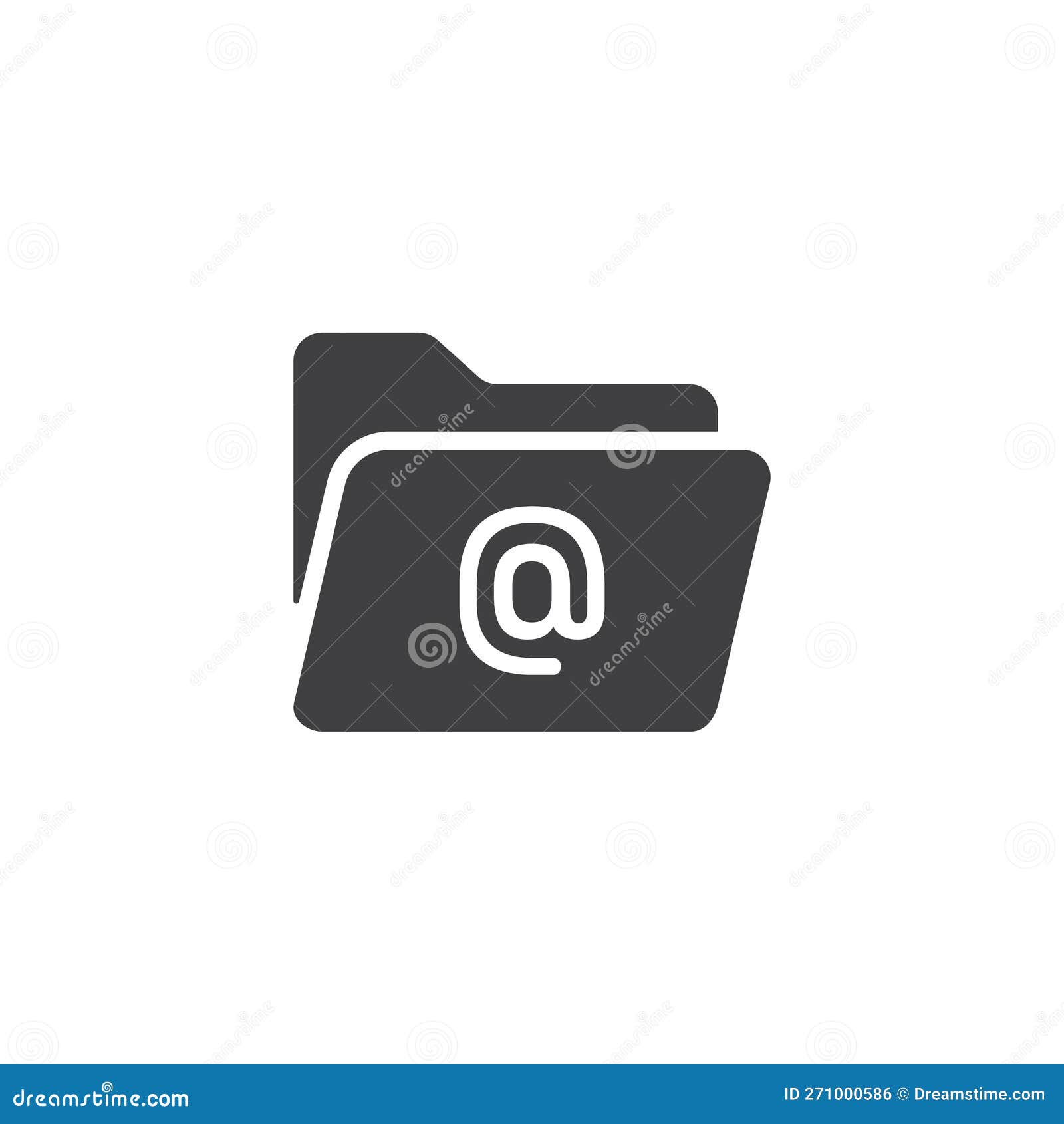 Folder Icon Vector Template Black and White Color Stock Vector ...