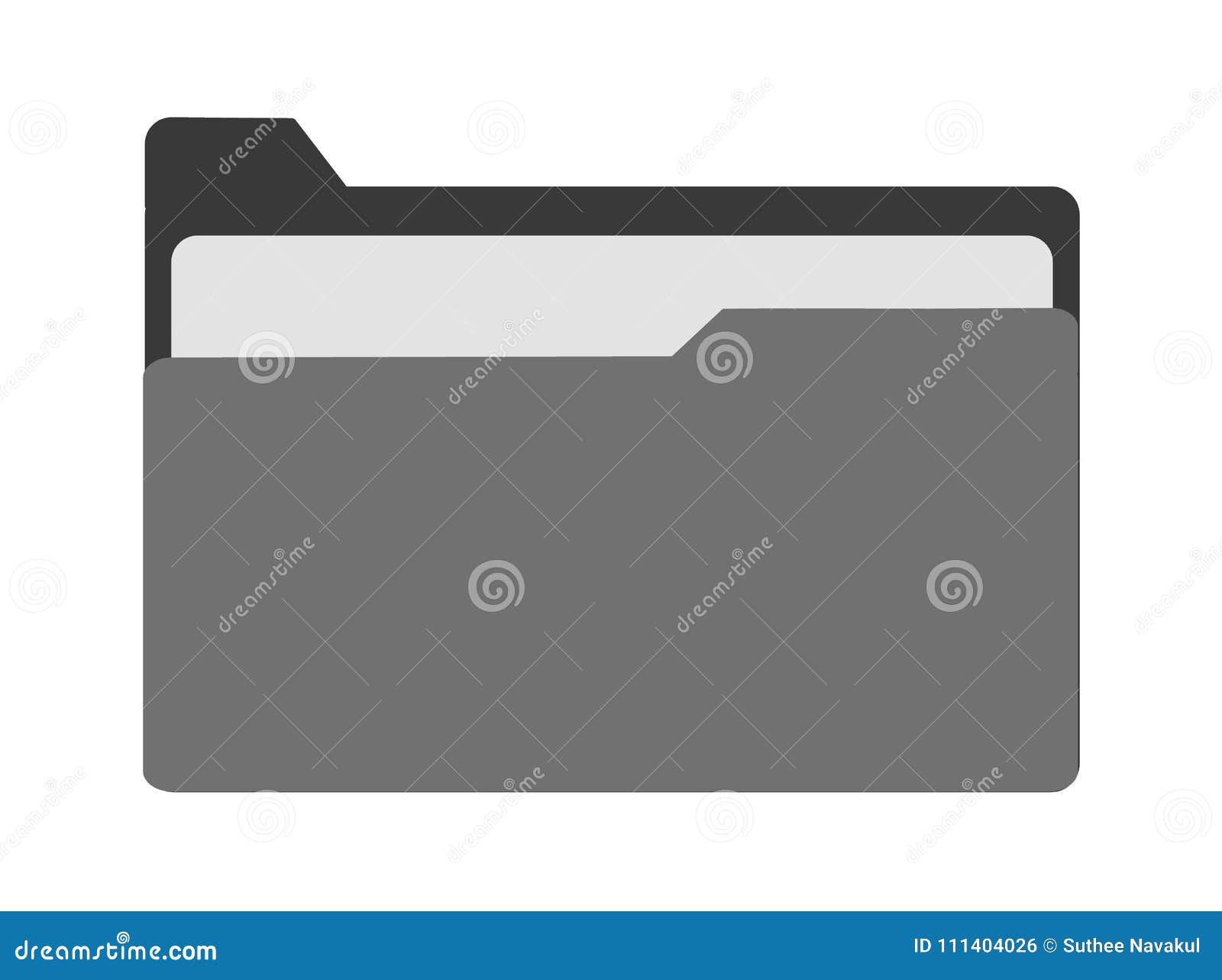 Folder Icon On White Background. Folder Sign. Vector Illustration ...