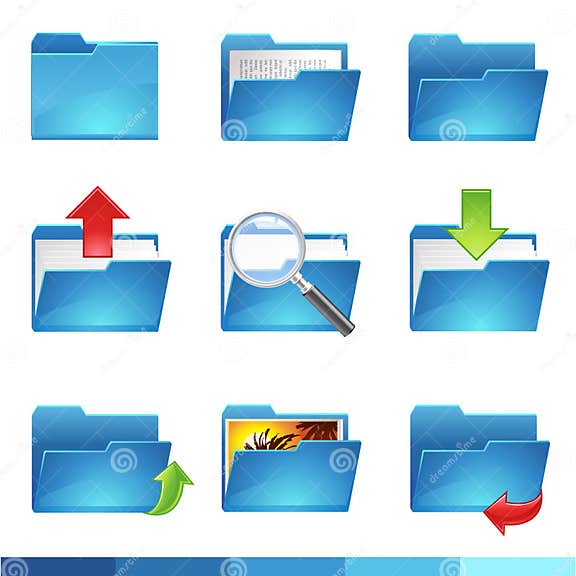 Folder icons stock vector. Illustration of empty, icon - 10190153